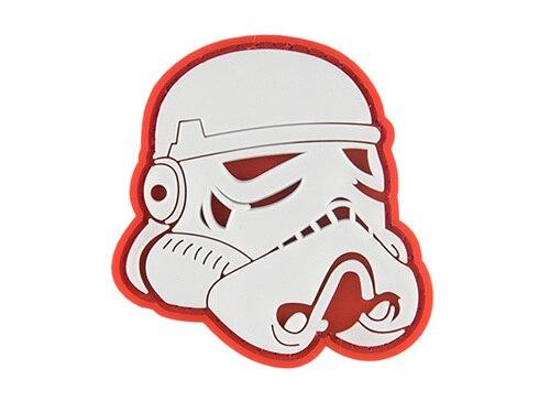 G-Force Star Wars Stormtrooper Helmet PVC Morale Patch, Red