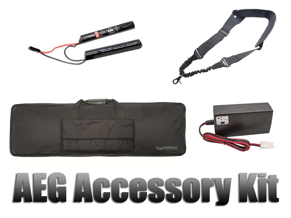 AEG Accessory Kit with Rifle Case, Sling, 9.6v Battery, and Smart Char