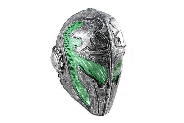 Army of Two Airsoft Mask A FMA Wire Mesh Templar Mask Nickel and Green