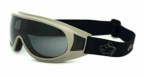 GUARD DOGS Commander I Goggles with Smoke Anti-Fog Lens, Tan Frame