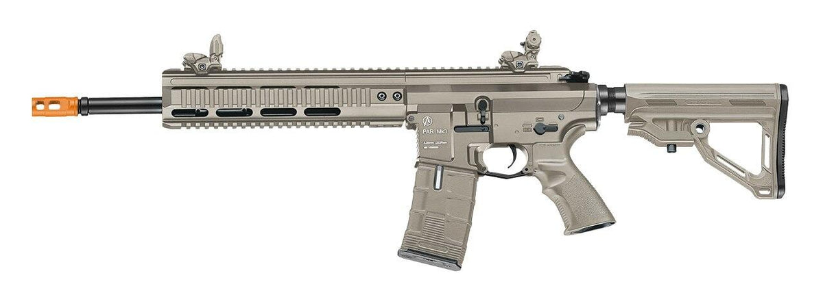 ICS PAR MK3 MTR 10.5" RIS Full Metal Airsoft Rifle, Tan