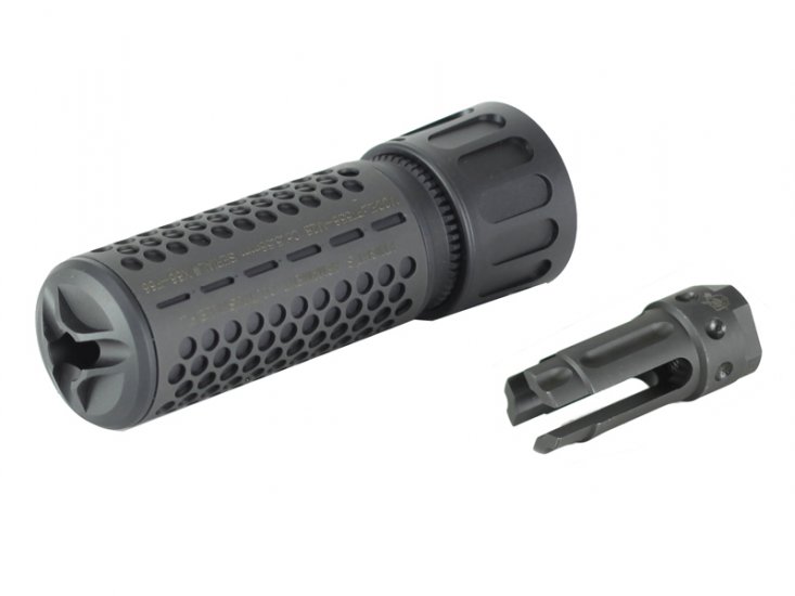 Knights Armament Full Metal CQB Barrel Extension & KAC Flash Hider by