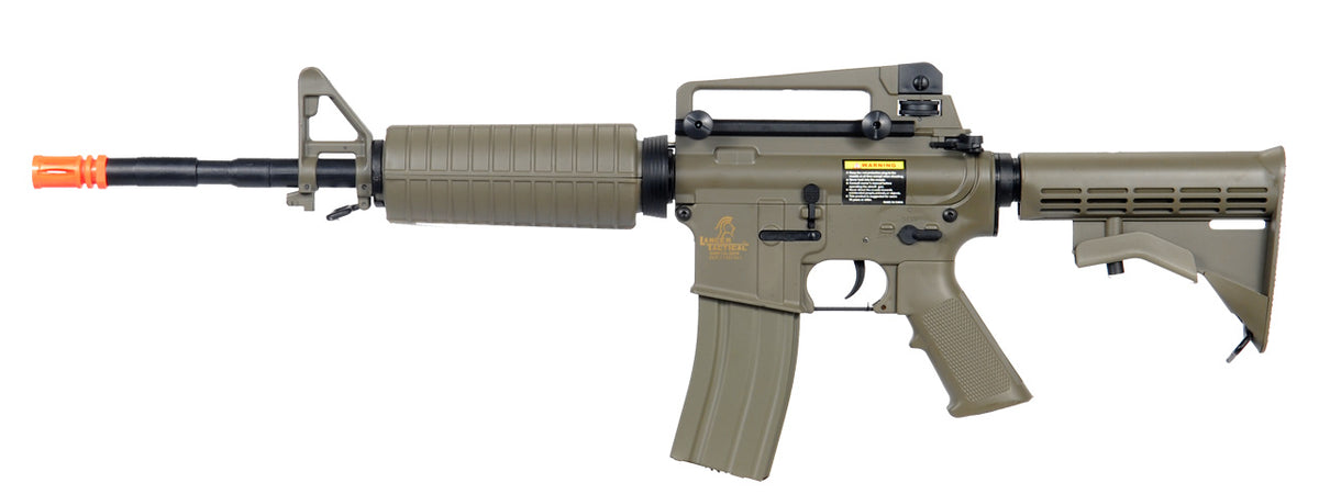 Lancer Tactical M4A1 Carbine Combat Ready AEG, Dark Earth