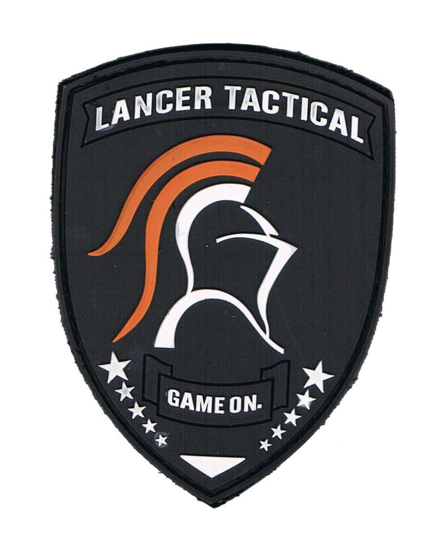 Lancer Tactical Velcro Patch, Black, Rubberized