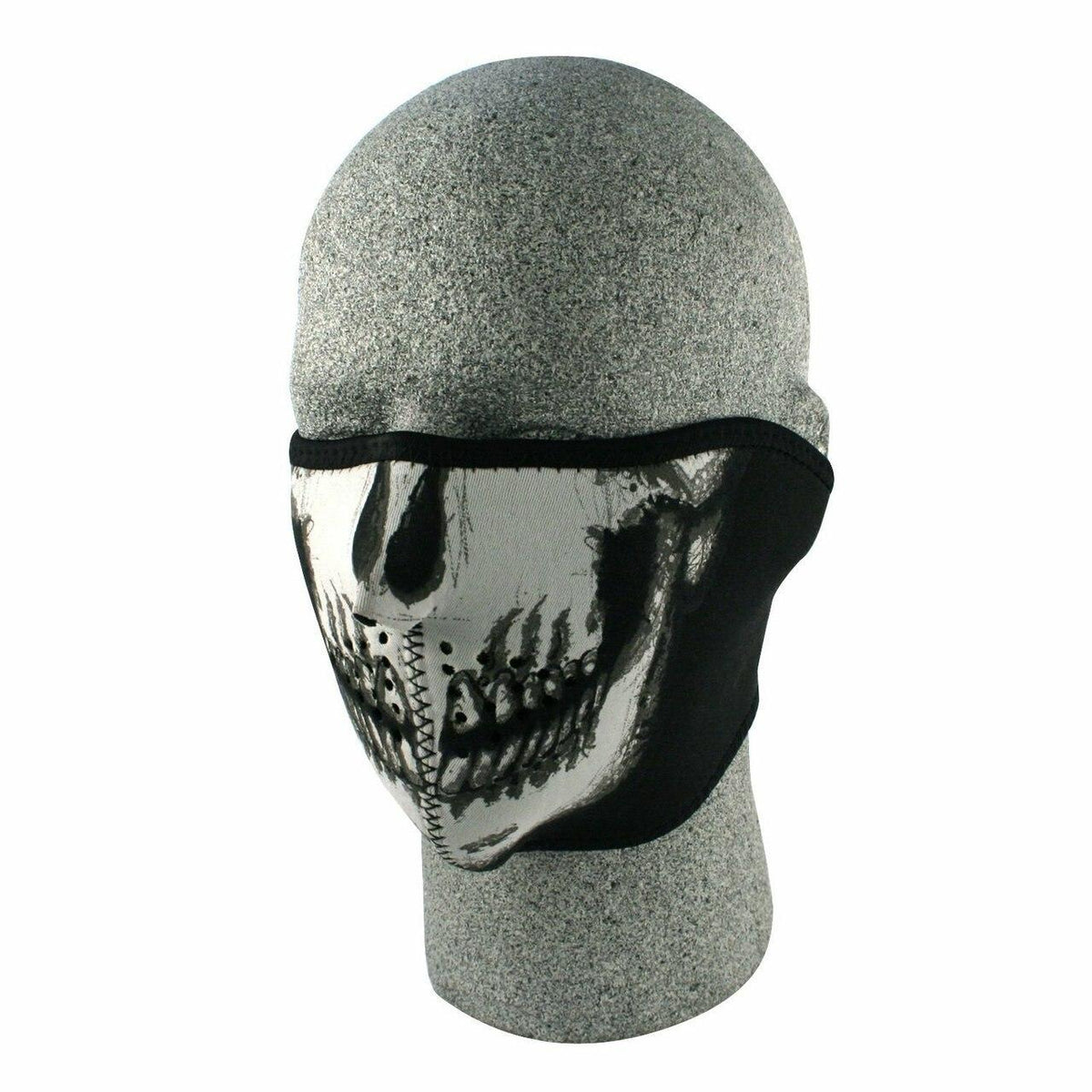 Neoprene Half Face Mask, Black w/ Skull