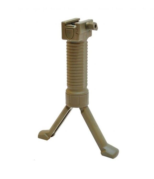 Rapid Deploy MK16 Bipod Airsoft Foregrip For 20mm Rails, Grip Pod, Tan